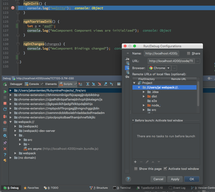 Как отладить угловое приложение с помощью angular-cli webpack?